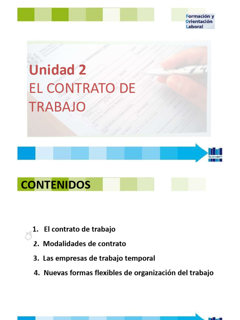 UD2 - PPT PRESENTACION - El Contrato de Trabajo | PDF