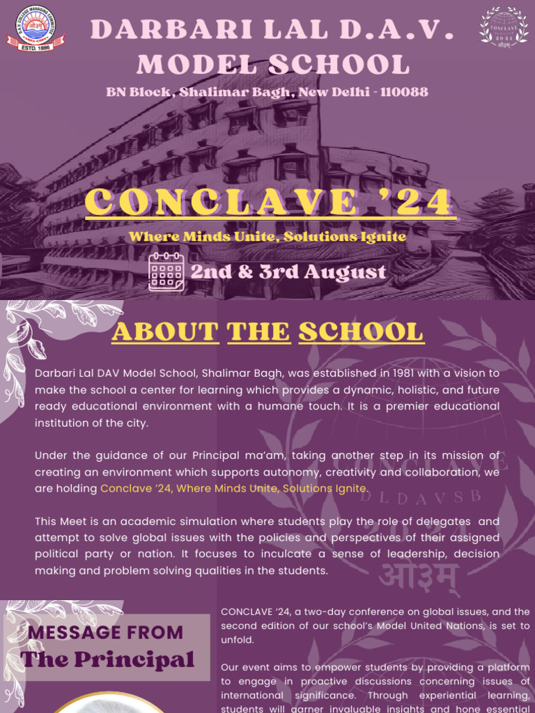 Brochure For Conclave '24 | PDF