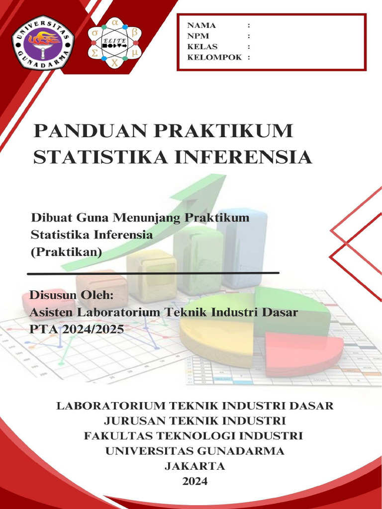 [KMG] PANDUAN PRAKTIKUM STATISTIKA INFERENSIA 2024 | PDF