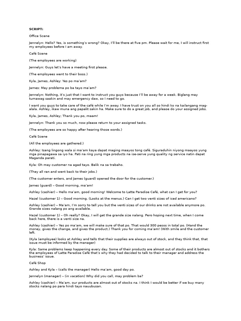 Copy of Script | PDF