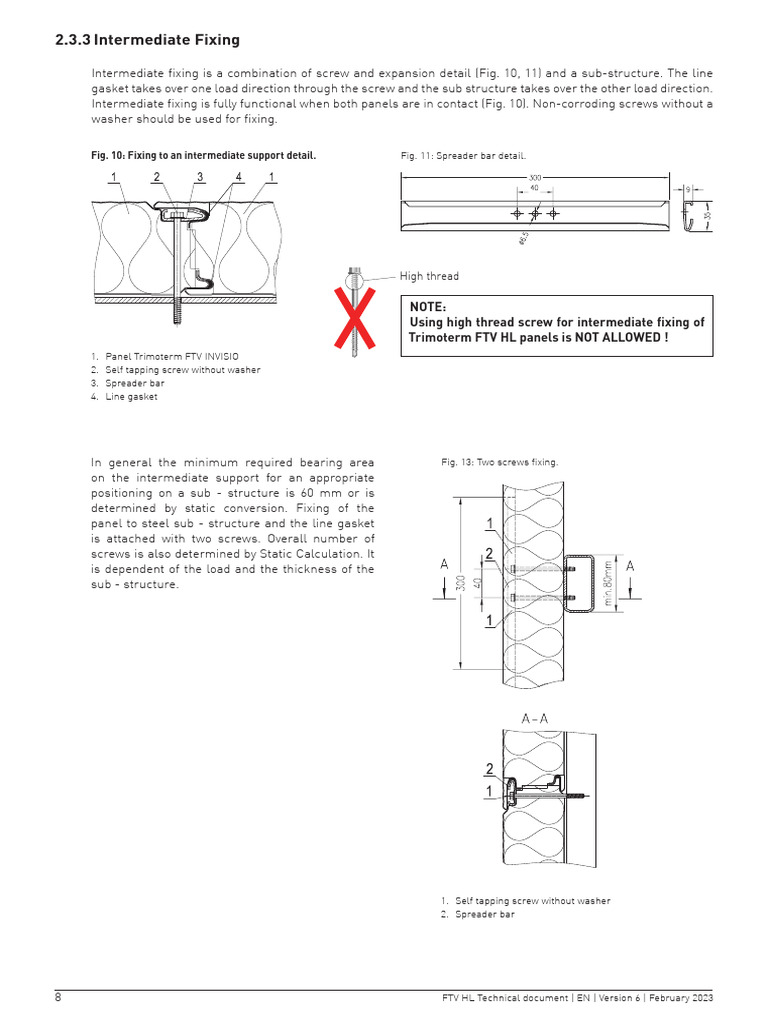 Trimoterm Façade System FTV Invisio-10-15 | PDF