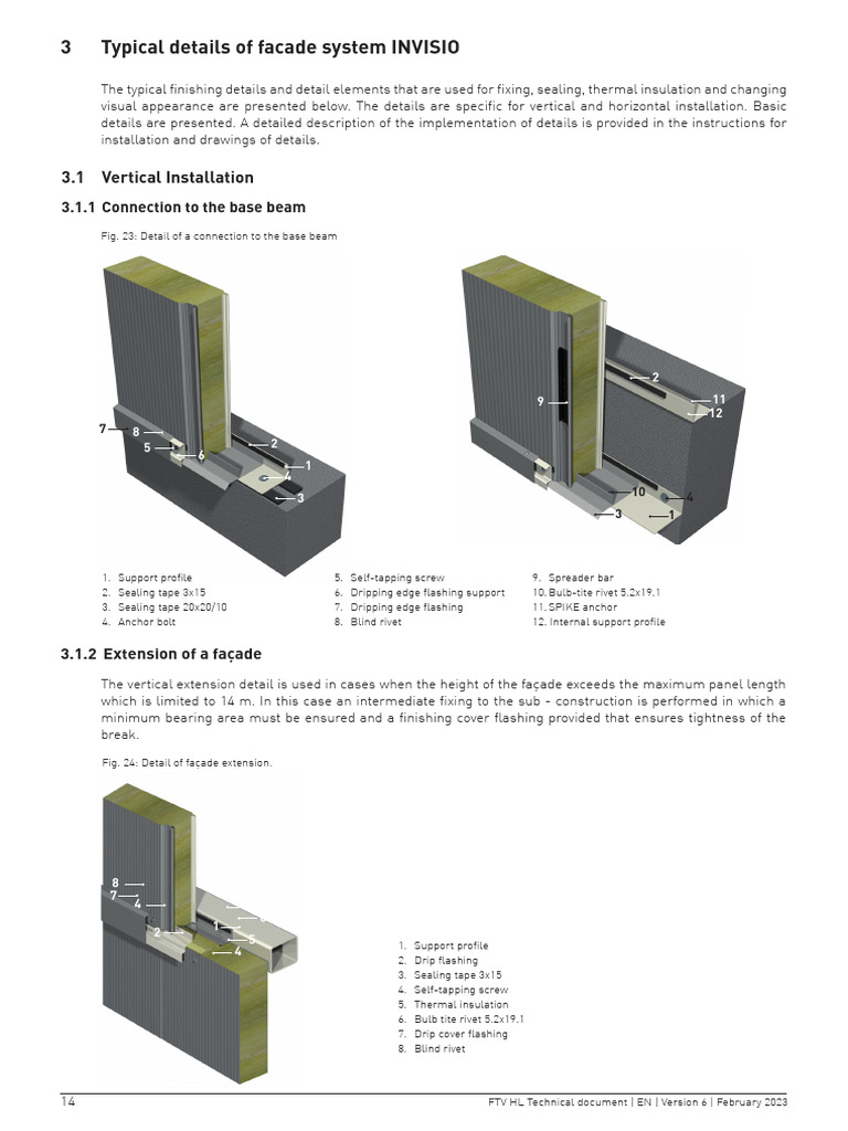 Trimoterm Façade System FTV Invisio-16-30 | PDF