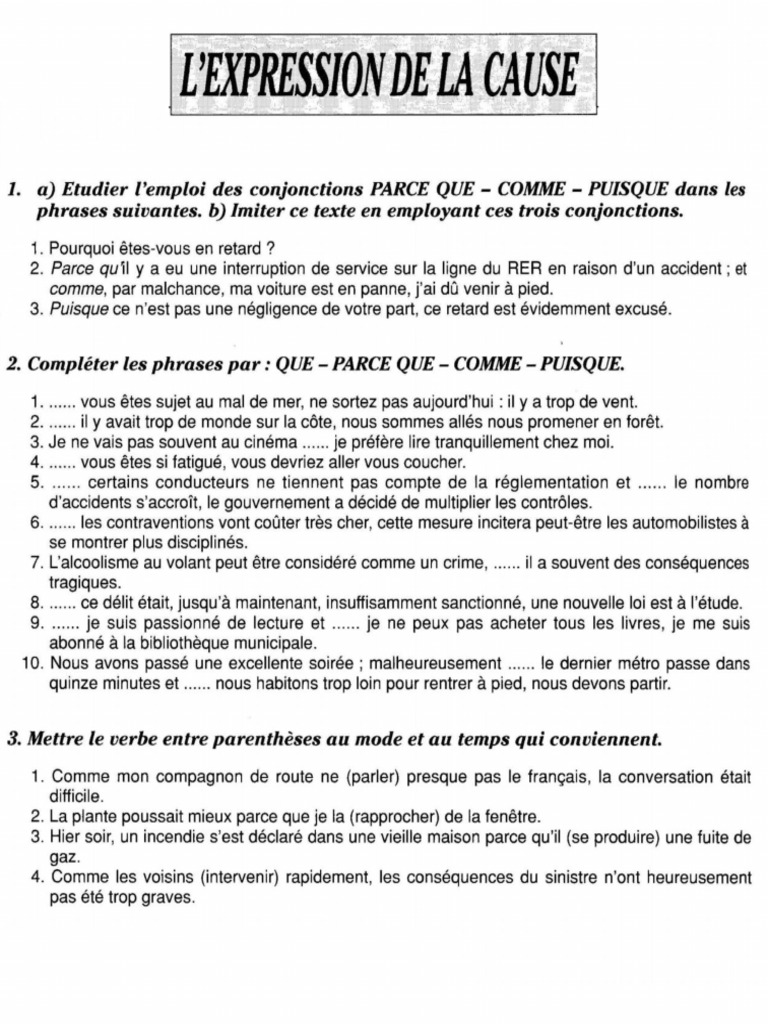 Cause Exercices 350 Avance | PDF
