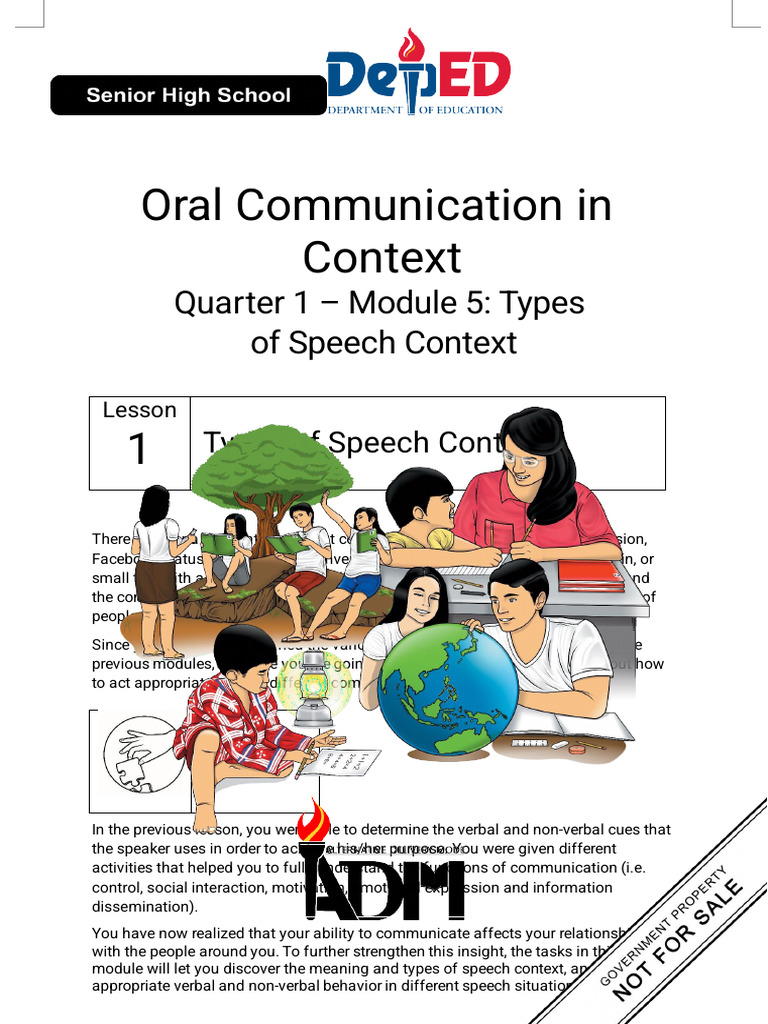 Types of Speech Context | PDF