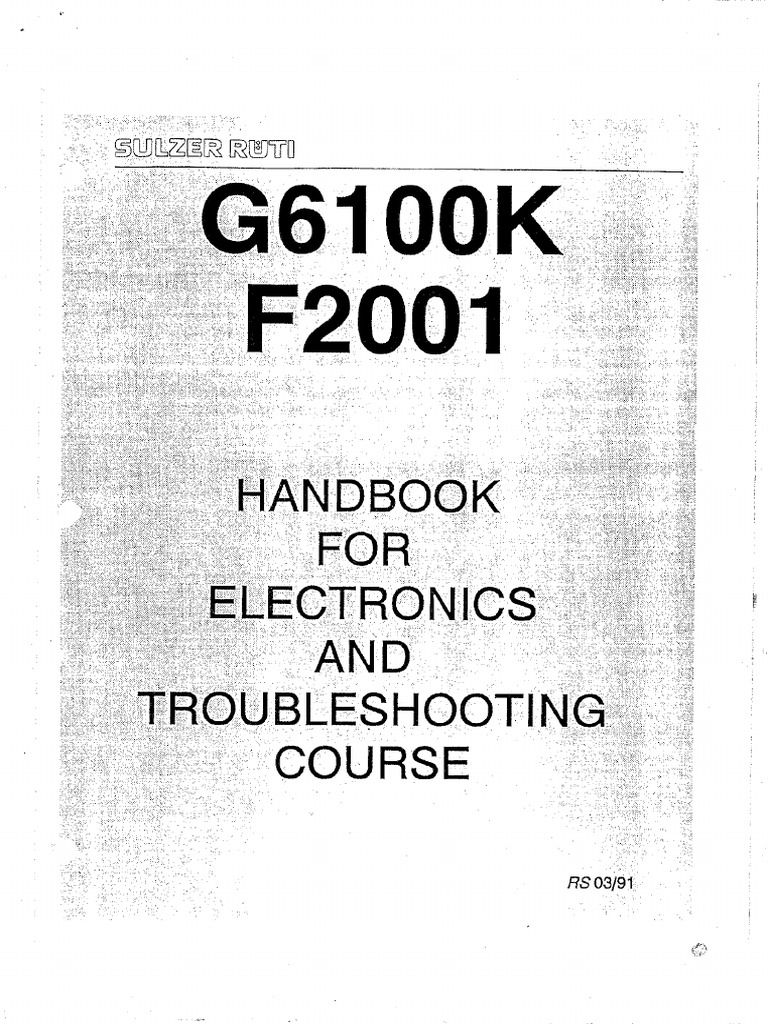 G6100 - f2001 Handbook | PDF