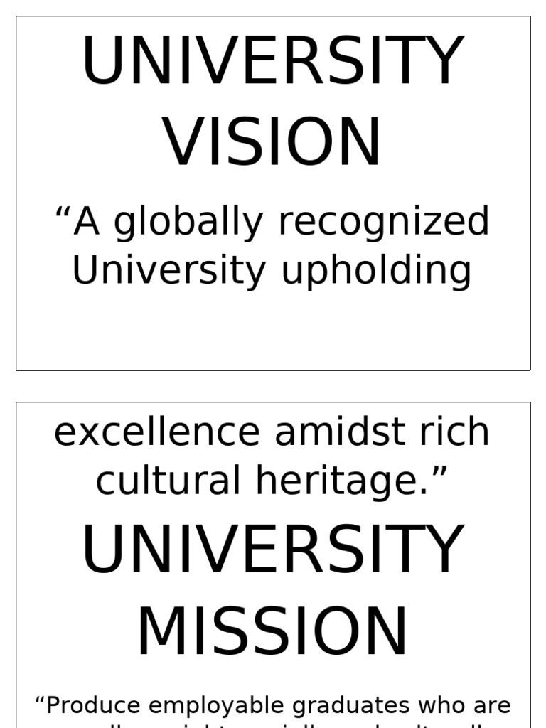 University Vmgo | PDF