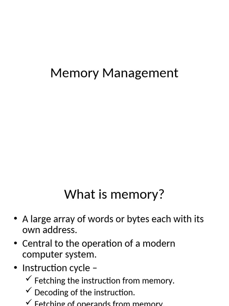 Memory Management | PDF