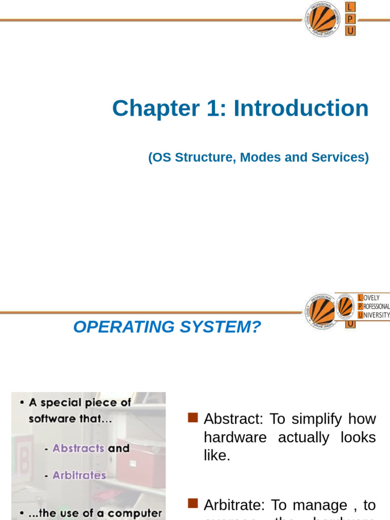 Introduction To OS Lecture 2 Unit 1 | PDF