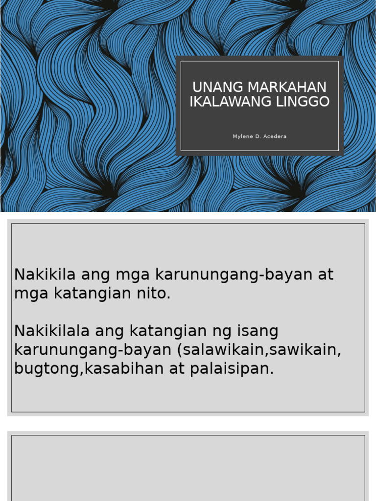 Unang Markahan | PDF