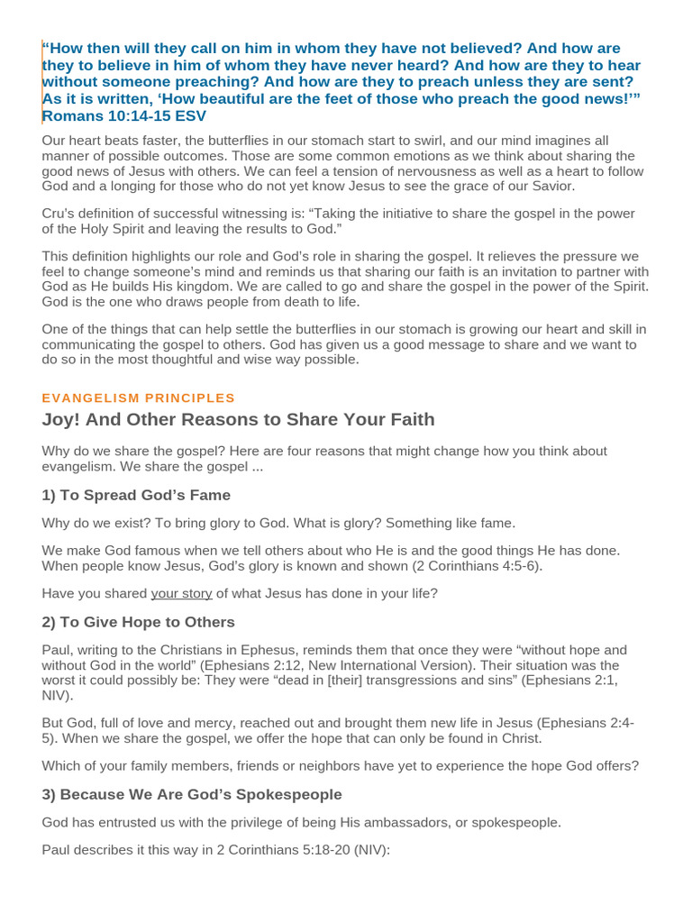 EVANGELISM | PDF