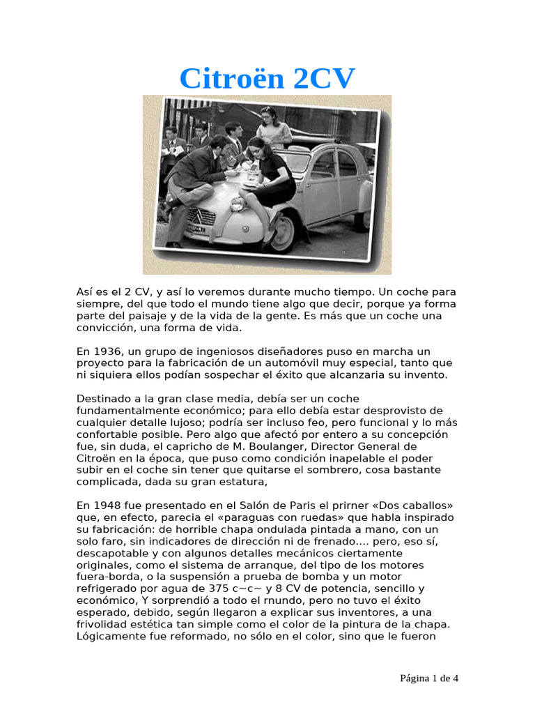 Citroën 2CV | PDF