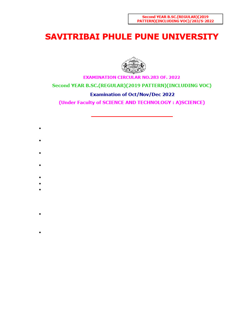 Time Table of S.Y.B.sc. (REGULAR) (2019) (Credit System) | PDF