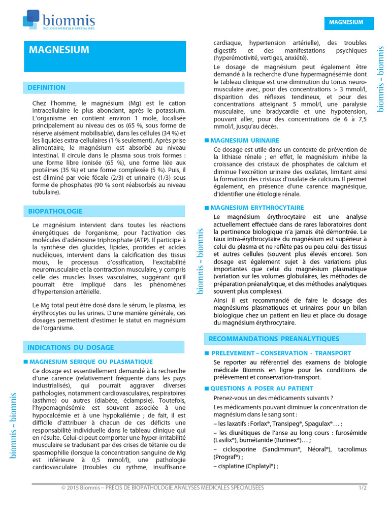 Magnesium | PDF