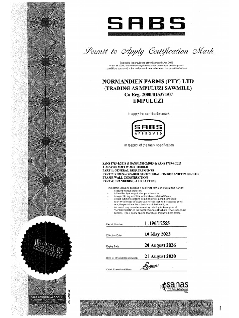 Empuluzi_SABS-Certificate | PDF
