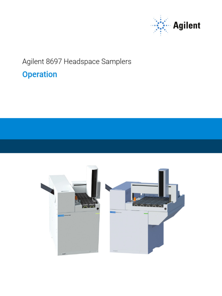 Operation Headspace Sampler 8697 g4511 90004 en Agilent | PDF