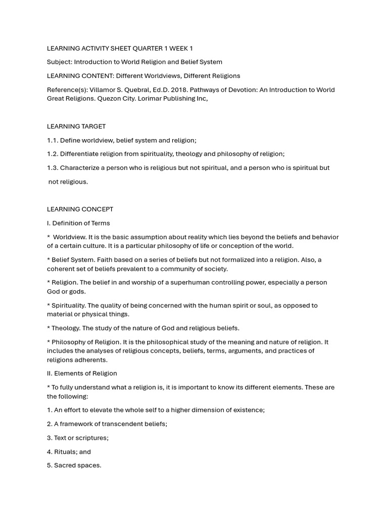 HUMSS 3 IWRBS Learning Activity Sheet Quarter 1 S.Y. 2024-2025 | PDF