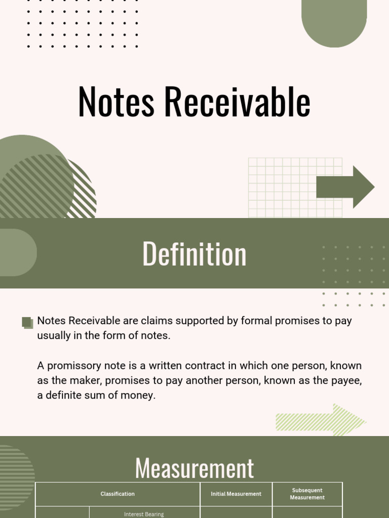 Notes and Loans Receivables | PDF