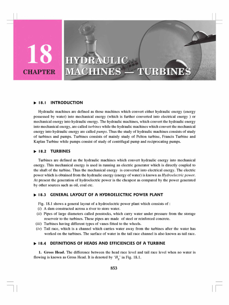 Turbine, Radial Flow Reaction Turbine, Francis Turbine | PDF