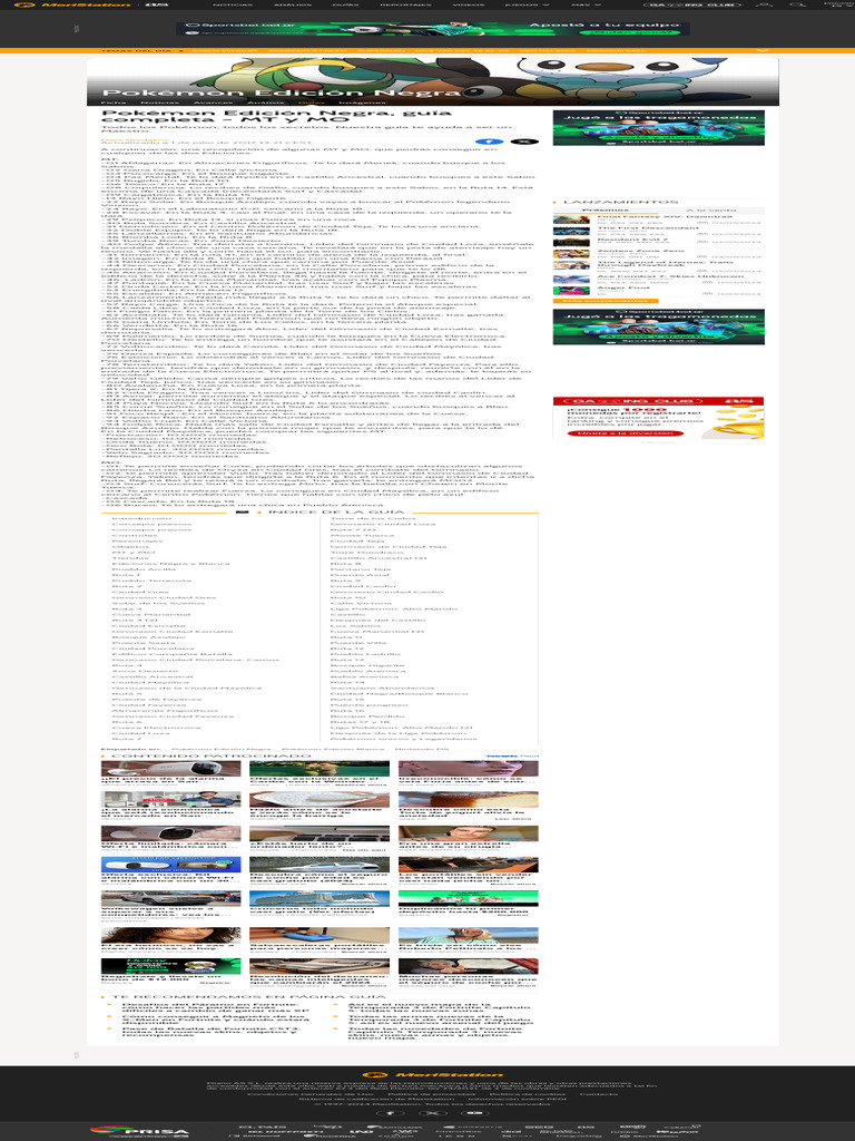 Pokémon Edición Negra, Guía Completa - MT y MO - Meristation | PDF