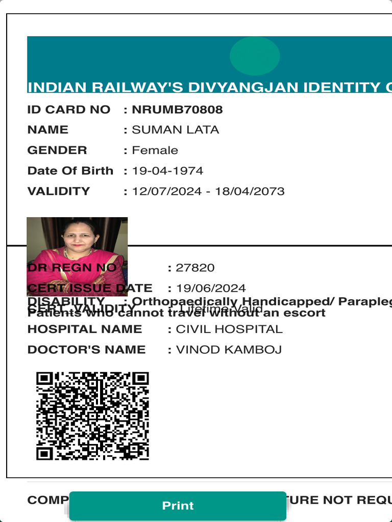 Divyangjan Card 2 | PDF