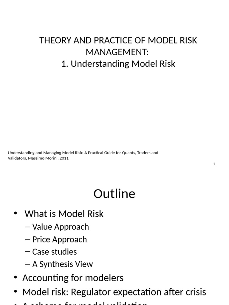 Understaning Model Risk | PDF | Mark To Market Accounting | Business