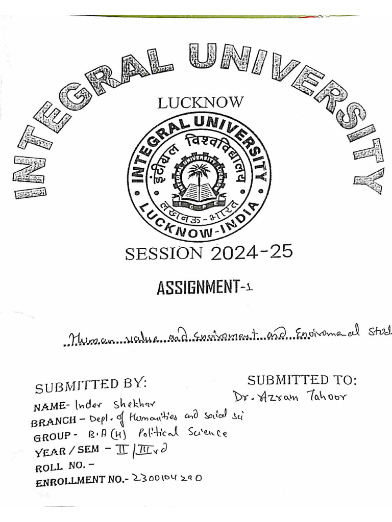 Evs Ca1 Vivekanand | PDF