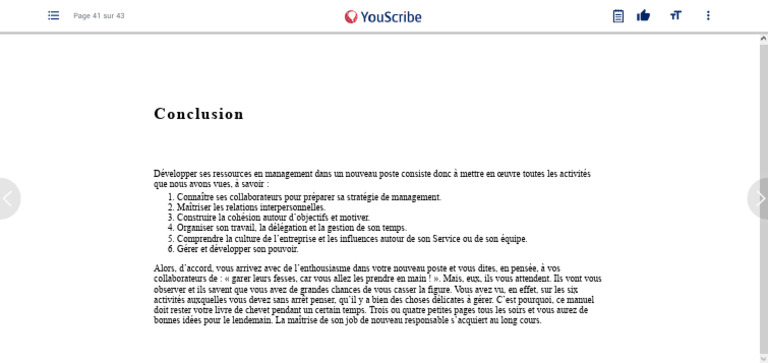 Je Suis Le Nouveau Chef.. - Conclusion | PDF