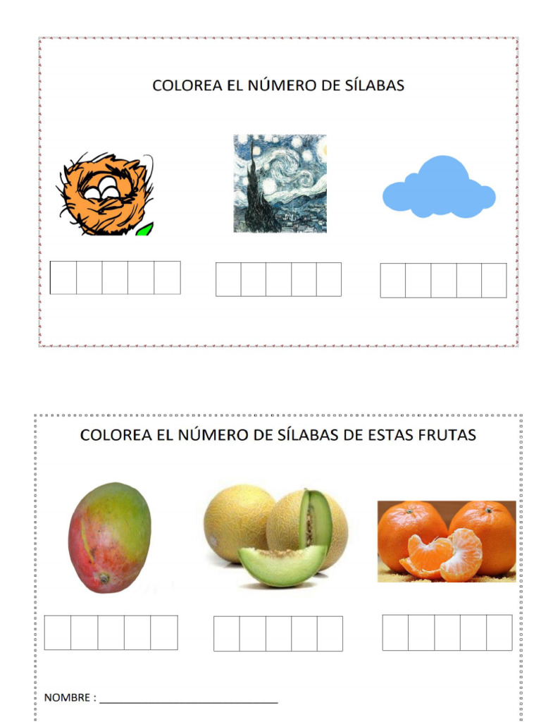 Colorea Las Sílabas | PDF