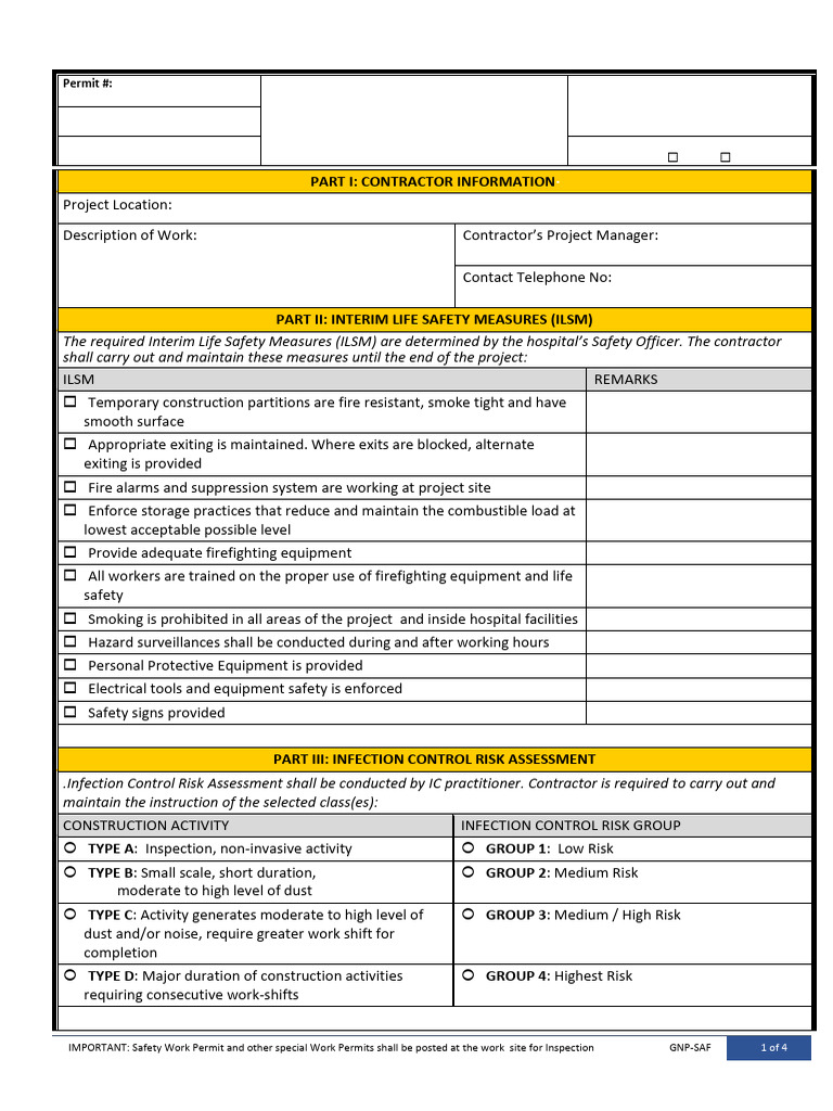 Safety Work Permit en NEWEST2 Out | PDF