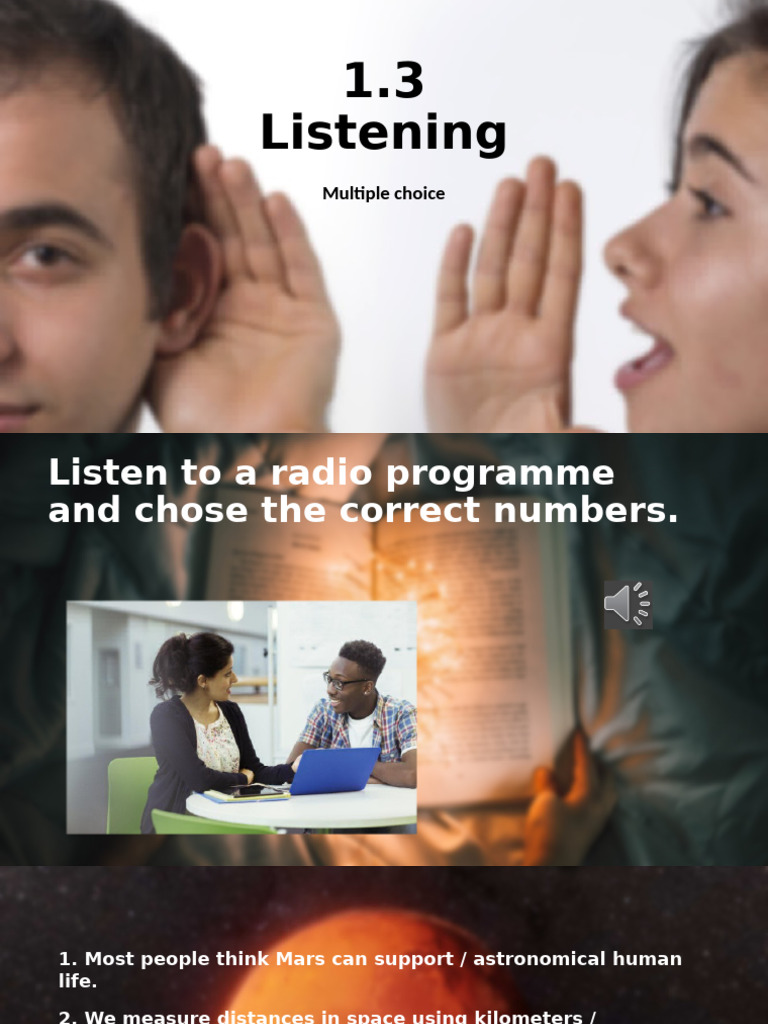 1.3 Listening: Multiple Choice | PDF