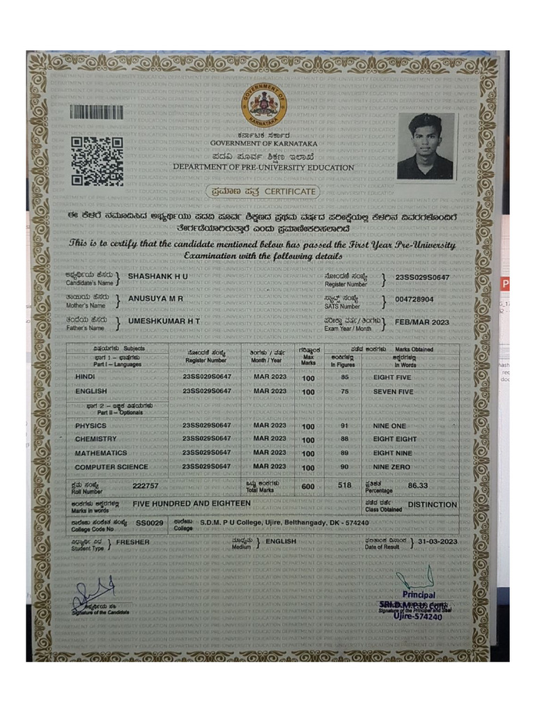 11nth Marks Card | PDF