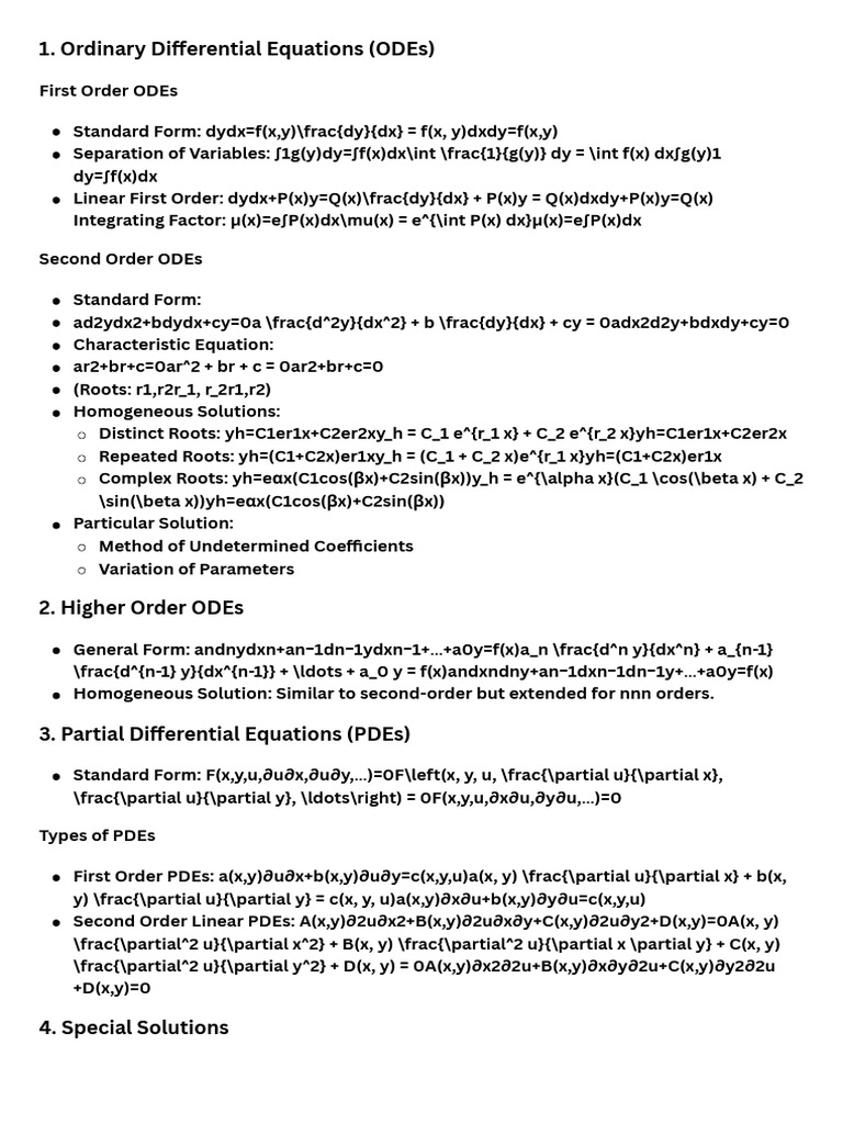 Ordinary Differential Equations Odes Pdf