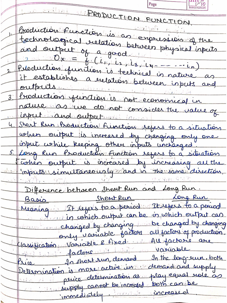 Production Function | PDF
