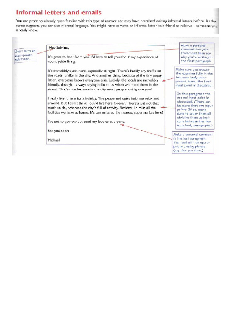 Ise Ii Informal Letter-Email Sample | PDF