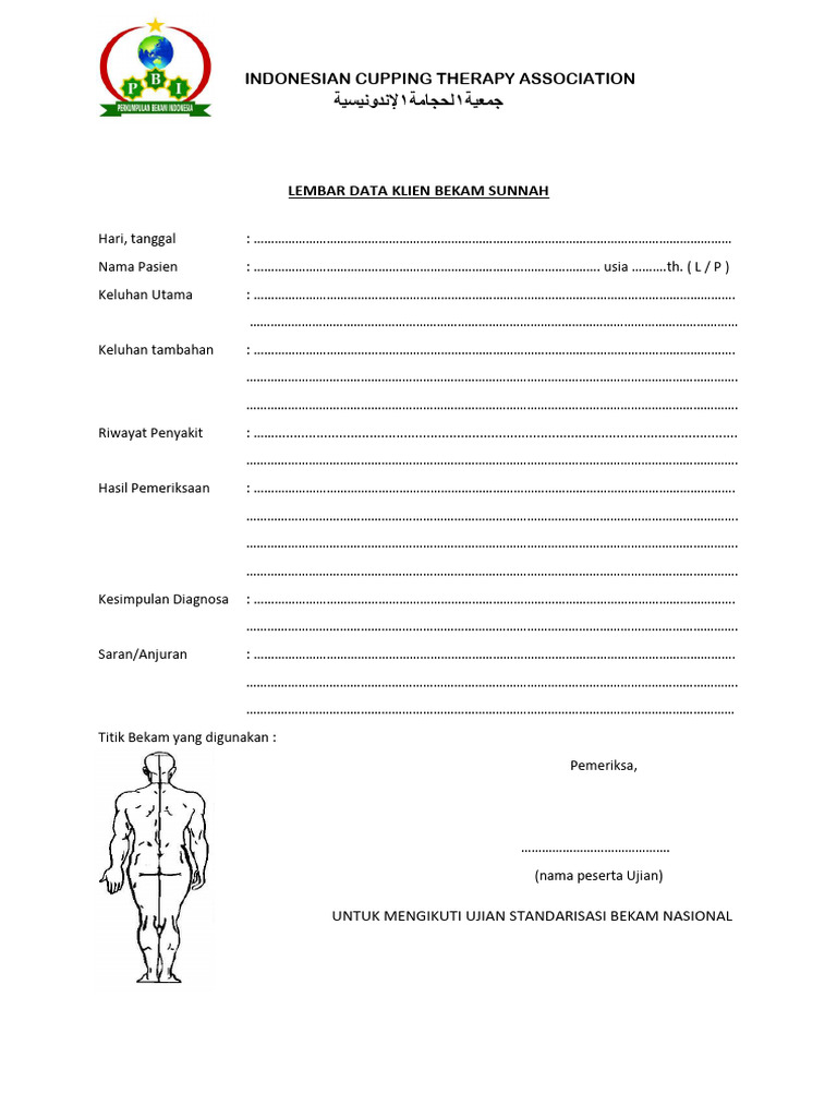 LEMBAR DATA klien pbi | PDF