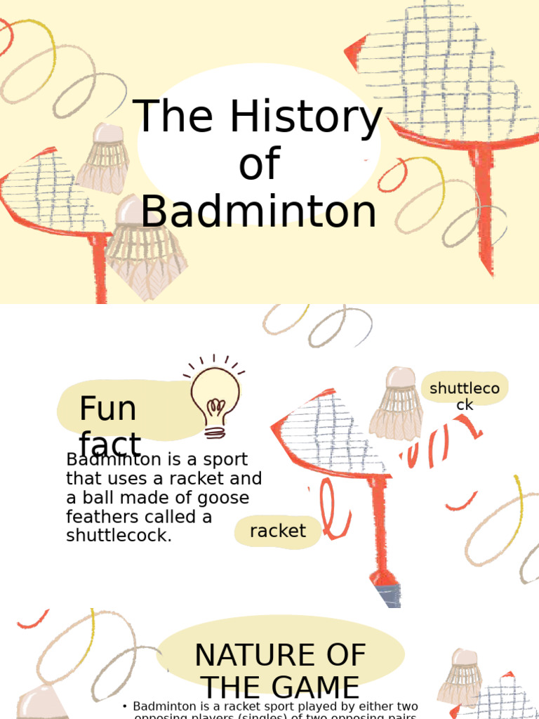 Group 1 History of Badminton | PDF