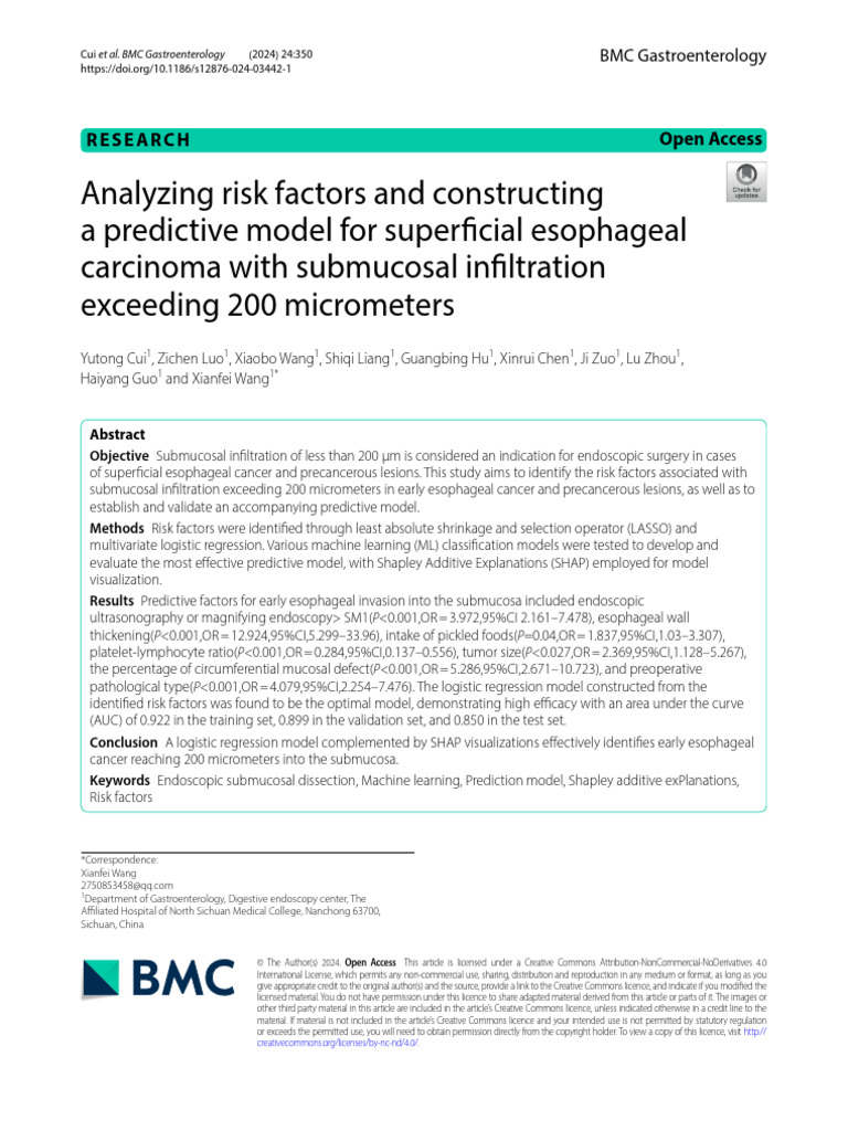 Analyzing Risk Factors and Constructing A Predictive Model For ... Analyzing Risk Factors and Constructing A Predictive Model For ...