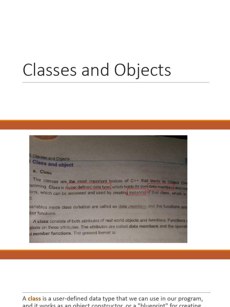Objects and Classes | PDF | Class (Computer Programming) | Object (Computer Science)