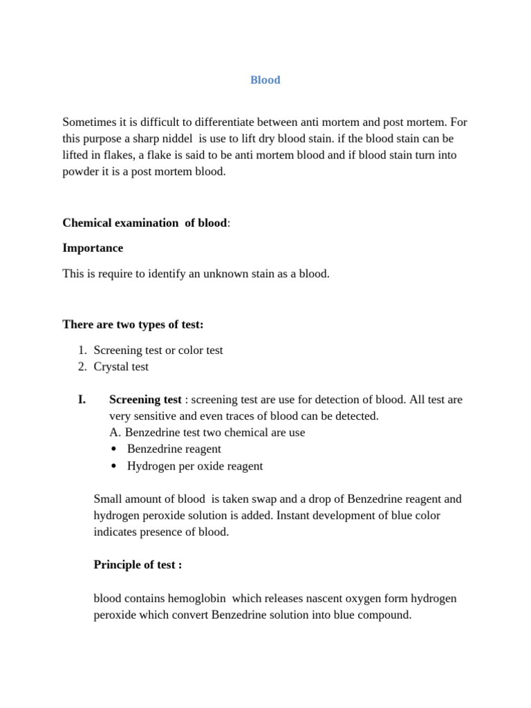 Blood Test | PDF