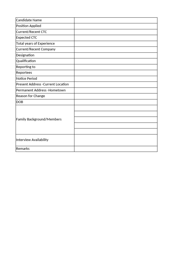 Applicant Assessment Sheet | PDF