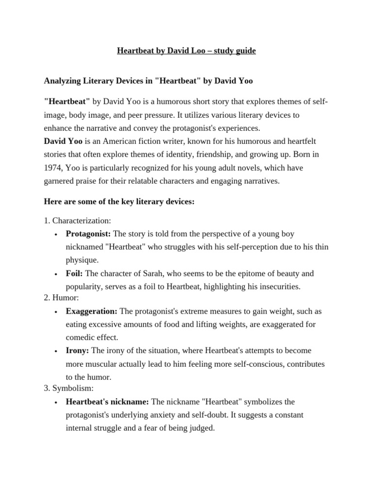 Heartbeat - David Yoo - Short Story | PDF