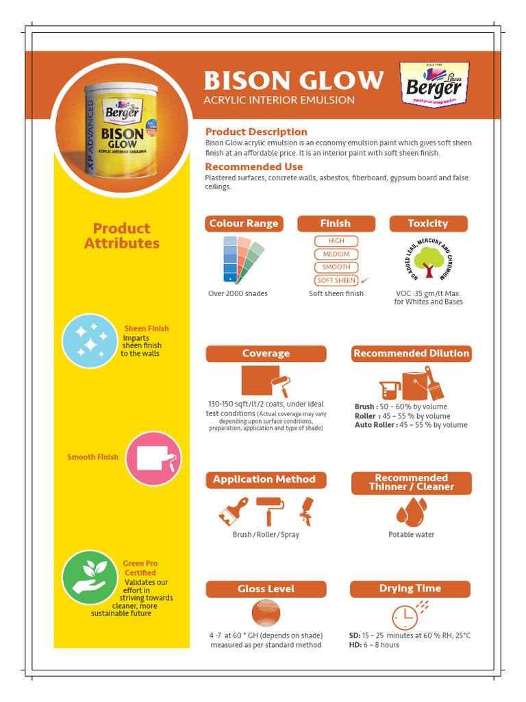 Bison Glow Data Sheet | PDF