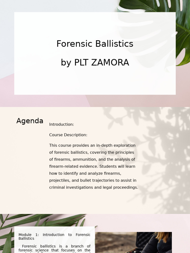 Forensic Ballistics Ppt | PDF