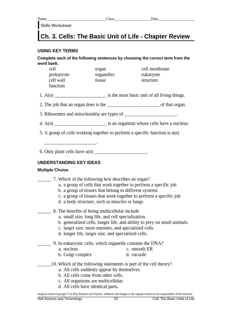 CH 3 Review | PDF