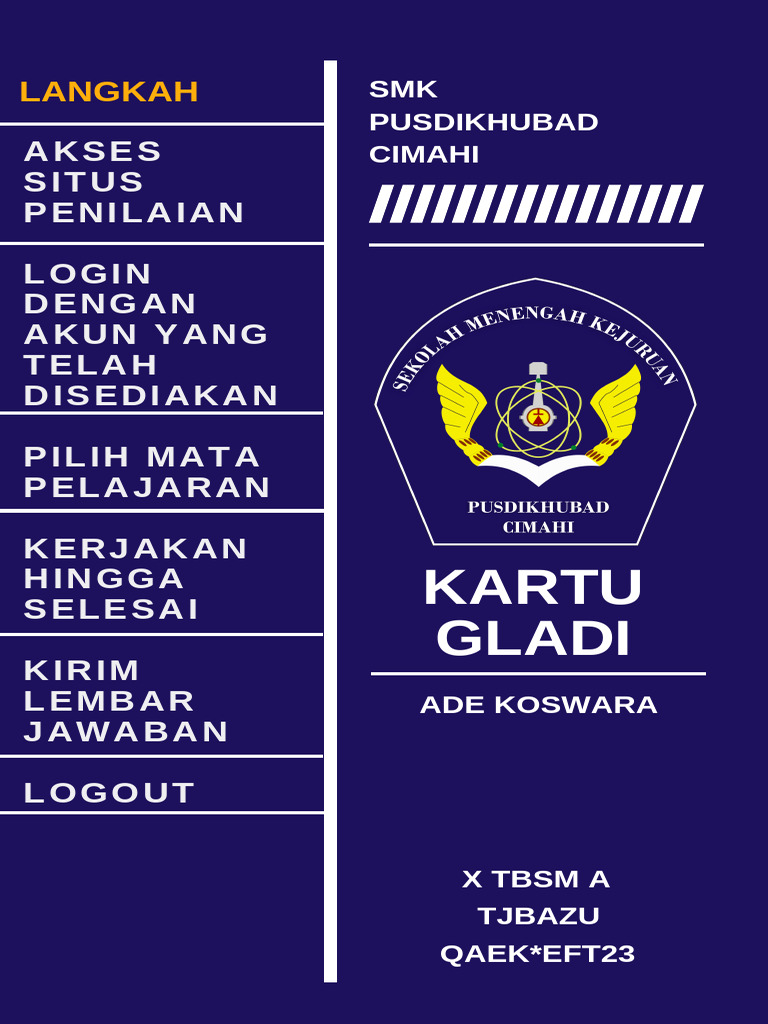 Kartu Gladi - X TBSM A | PDF