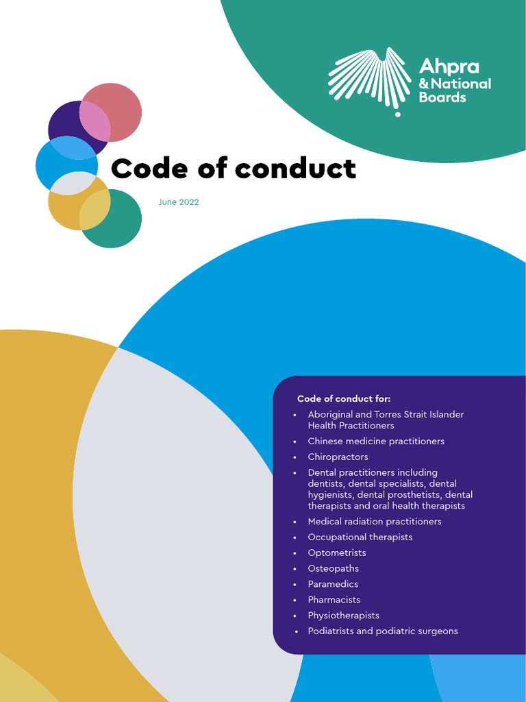 Ahpra Code Shared Code of Conduct | PDF