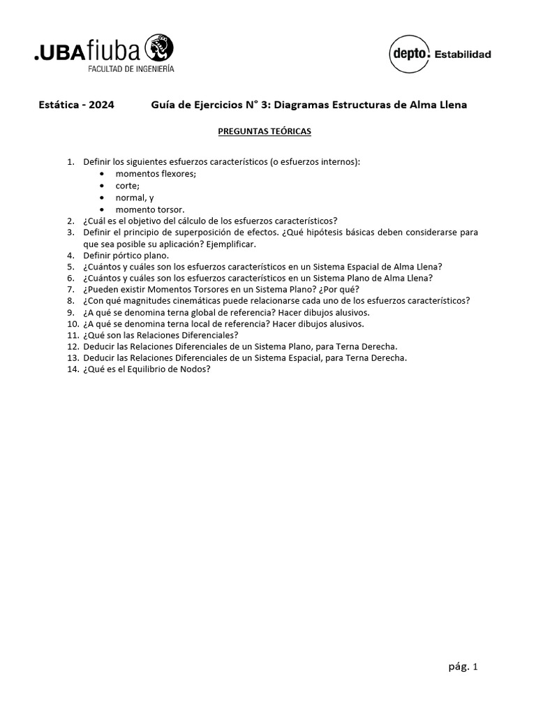 Guía 3 - Diagramas Estructuras de Alma Llena | PDF