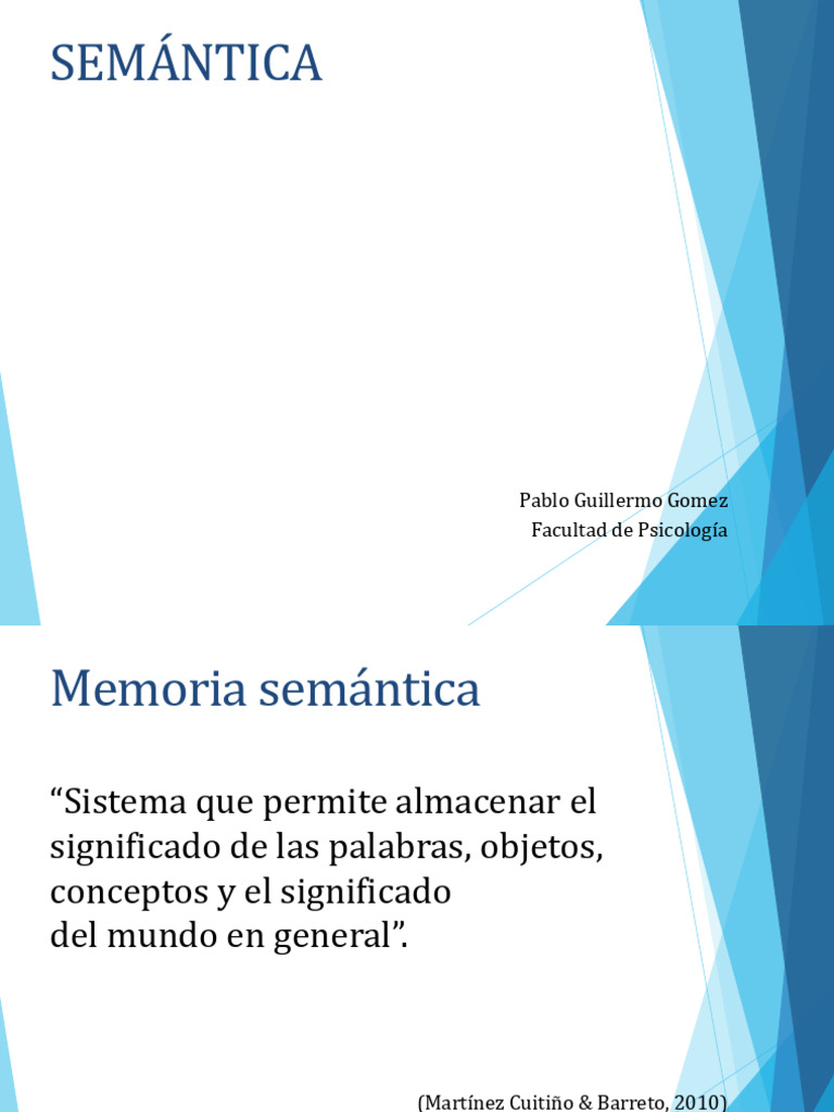 NEUROPSICOLOGIA DIAPOS Semantica | PDF