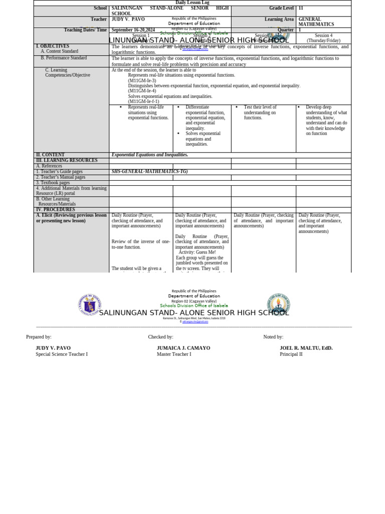 Week6 DLL GenMath | PDF