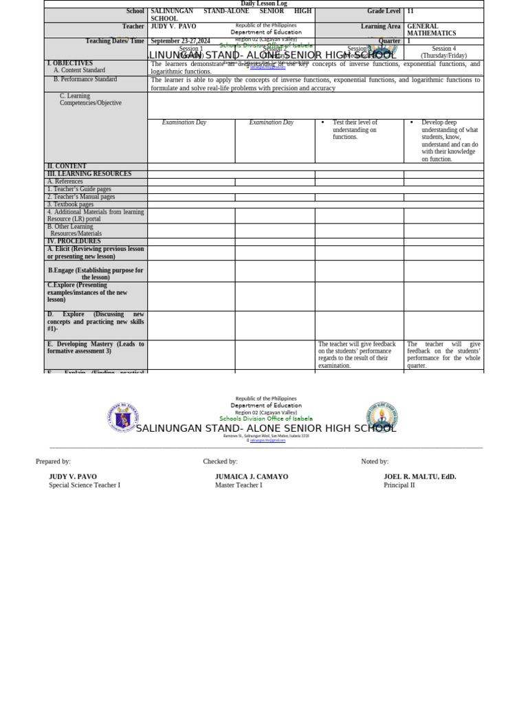 Week7 DLL GenMath | PDF